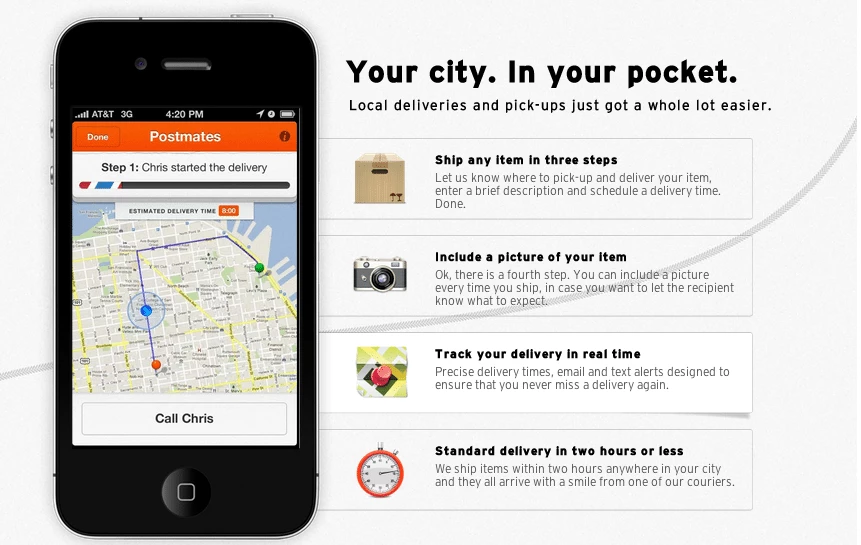Postmates on-demand delivery service debuts in Boston