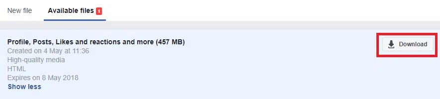 Here's how to download all of your Facebook history