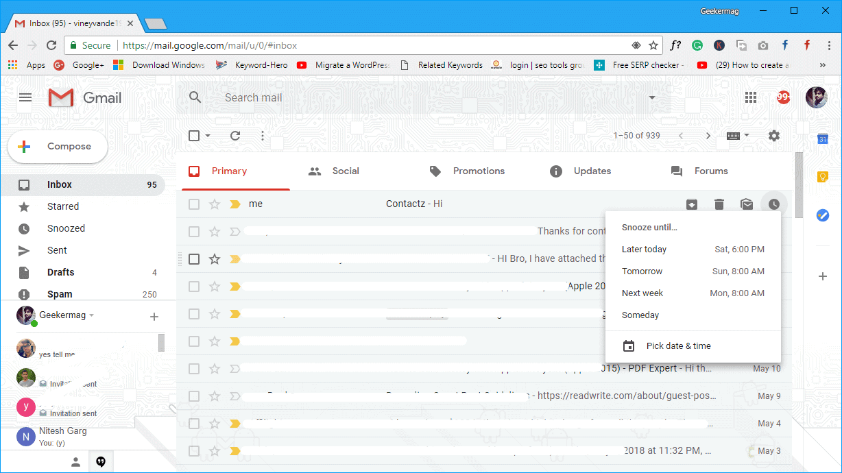Here's how to snooze emails in Gmail for Web, Android, and iOS