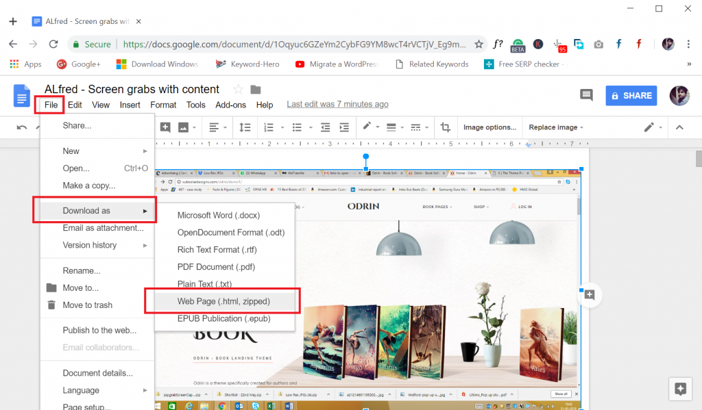 How to save images that are in Microsoft Word and Google Docs