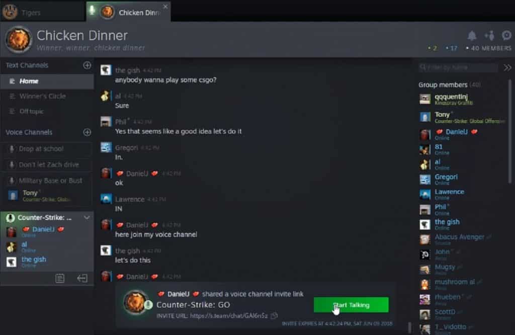 Steam updated their chat platform and it now feels very similar to Discord