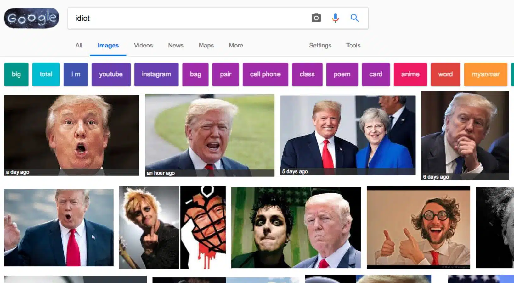 Donald Trump is officially the #1 idiot in the world (according to Google)