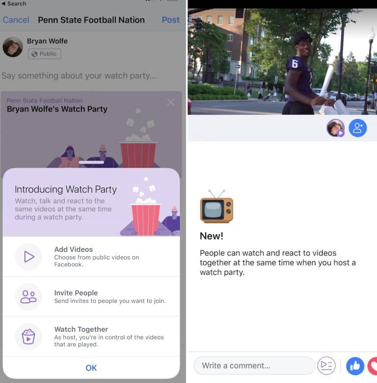 Facebook's Watch Party lets friends enjoy videos together anywhere
