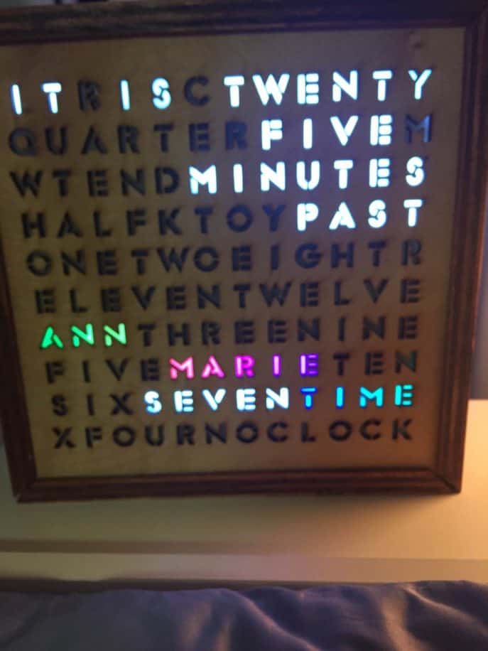 This Gulati Designs wooden word watch is giving me - well, you know