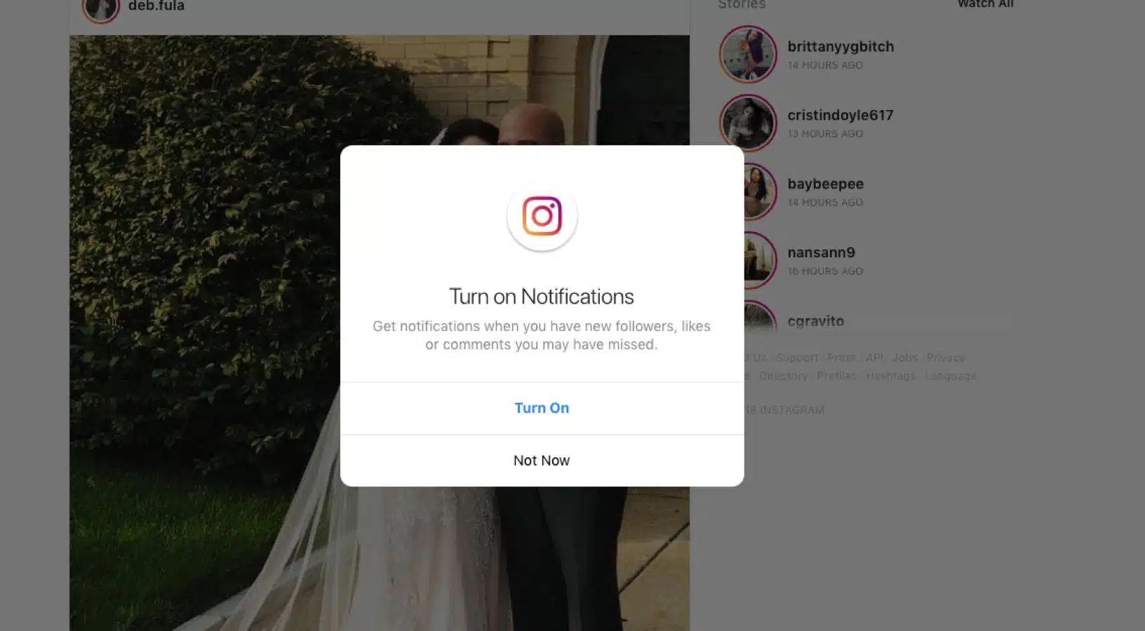 Instagram will finally allow users to receive browser notifications