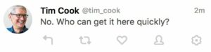 Did Tim Cook just become the ultimate Twitter troll?