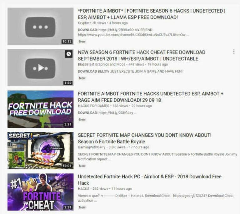 Latest Fortnite scam involves YouTube and clicking on something you ...