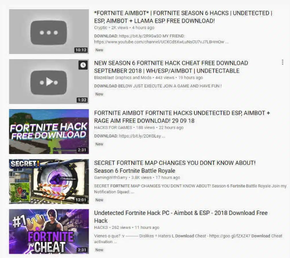 Latest Fortnite scam involves YouTube and clicking on something you ...