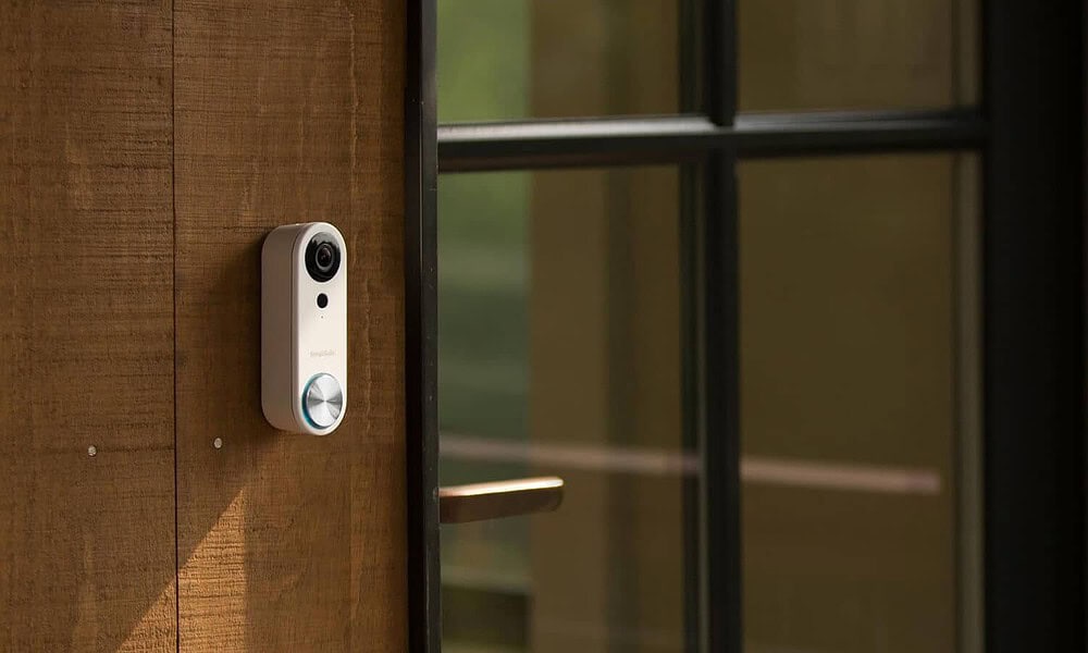 SimpliSafe Video Doorbell Pro features a wide-angle lens and heat sensors