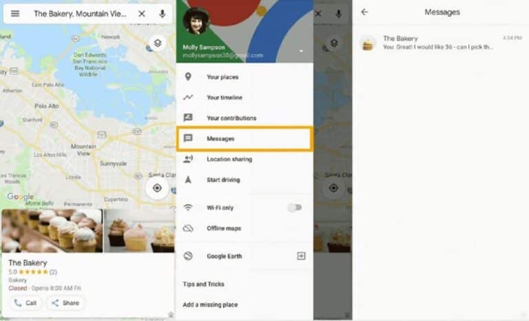 You'll now be able to message businesses from the Google Maps app