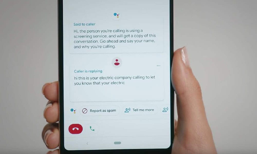 Google's Screen Call functionality on the OG Pixel and XL is now live