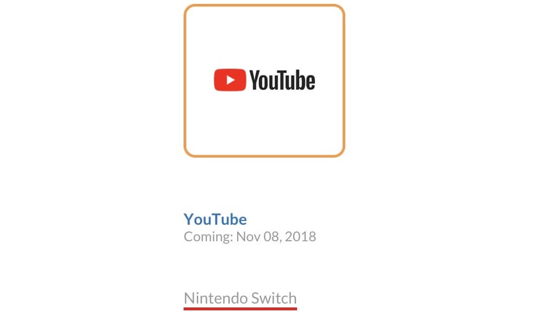 A new search suggestion on Nintendo's website points to a YouTube app ...