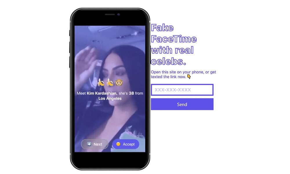 This app lets you make fake FaceTime calls with celebrities