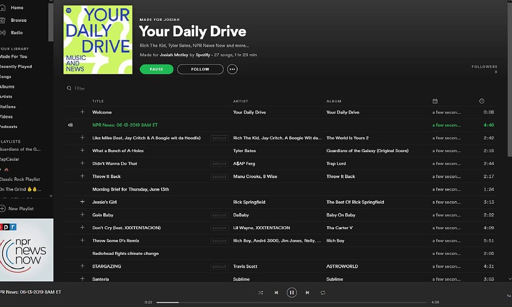 Spotify is mixing podcasts and music together in a new playlist