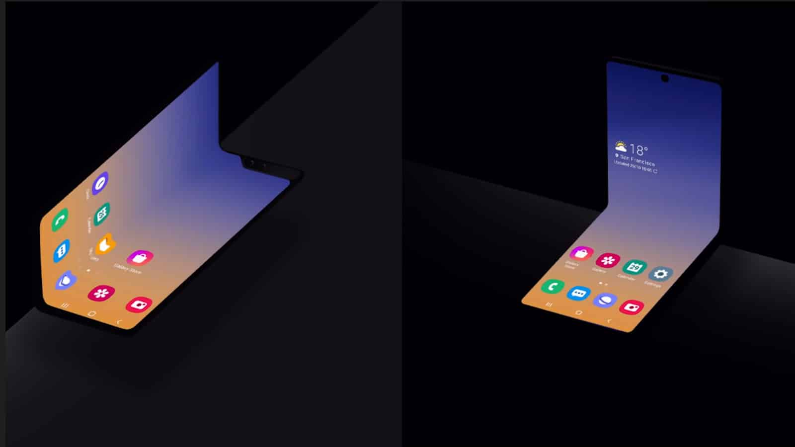 For some reason, Samsung is now showing off a clamshell folding phone