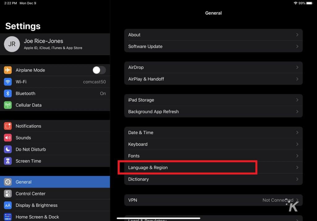 How to change the language on iPad | KnowTechie