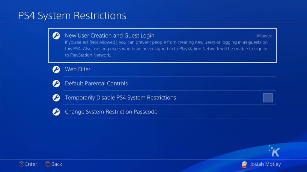 How to password protect your PS4 and restrict guest access