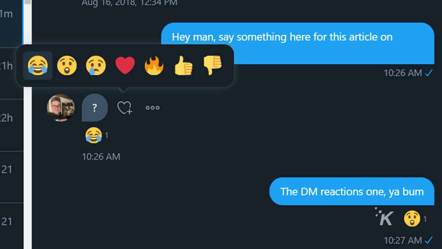 Twitter thinks its DM feature needs iMessage-like reactions