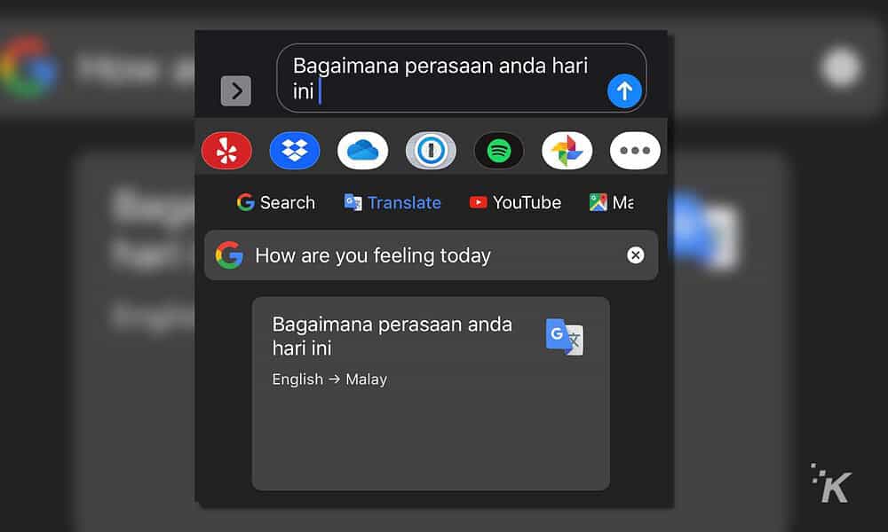 How to get Gboard to translate text as you type on an iPhone