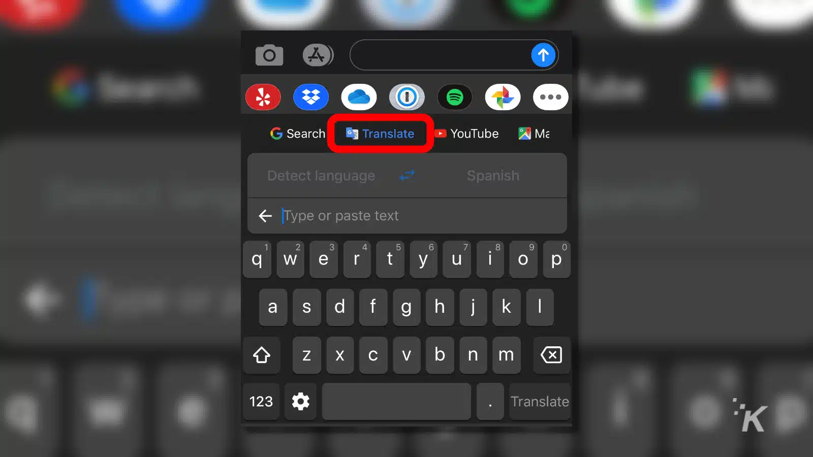 How to get Gboard to translate text as you type on an iPhone