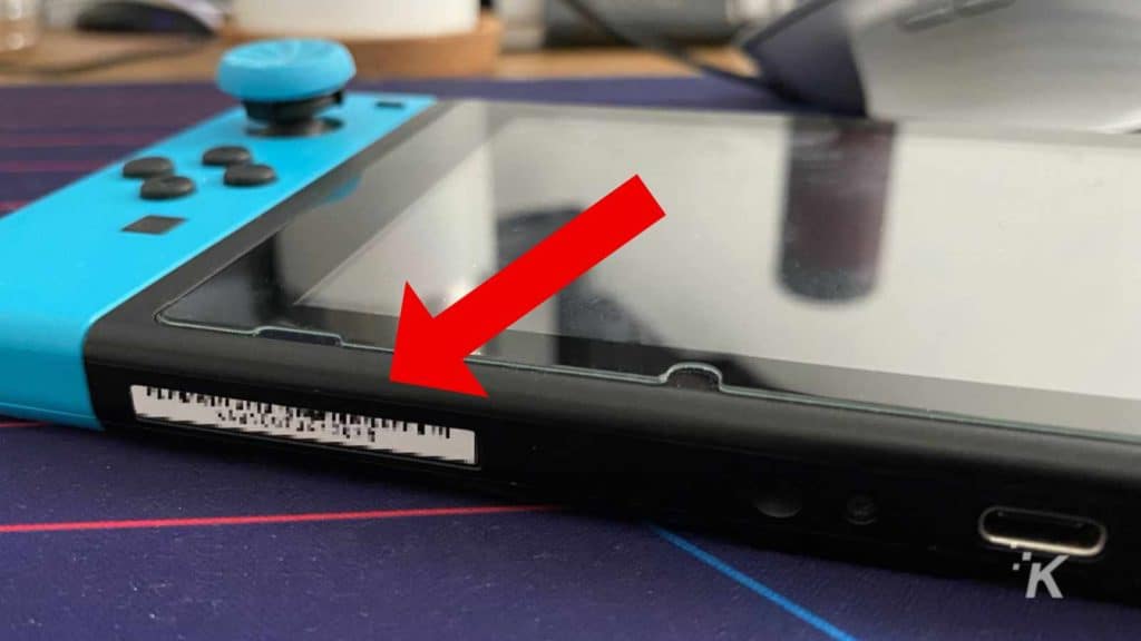 Where do I find the serial number of my Nintendo Switch?