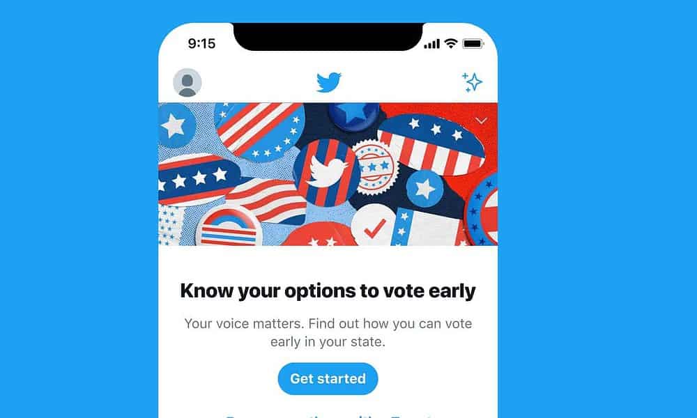 Twitter is encouraging US users to vote early with hashtags and emojis