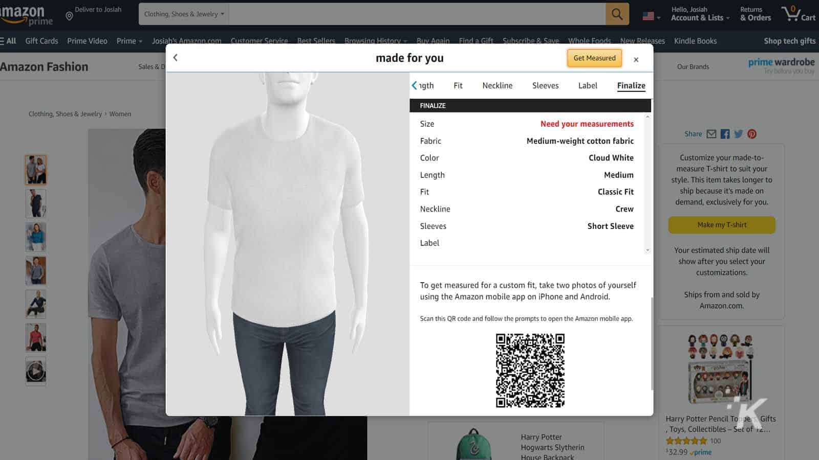 Amazon now has a totally-not-creepy way to buy clothes that fit you