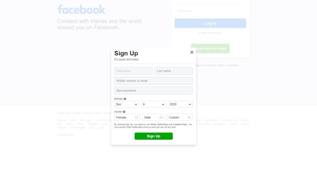 How to create an anonymous Facebook account