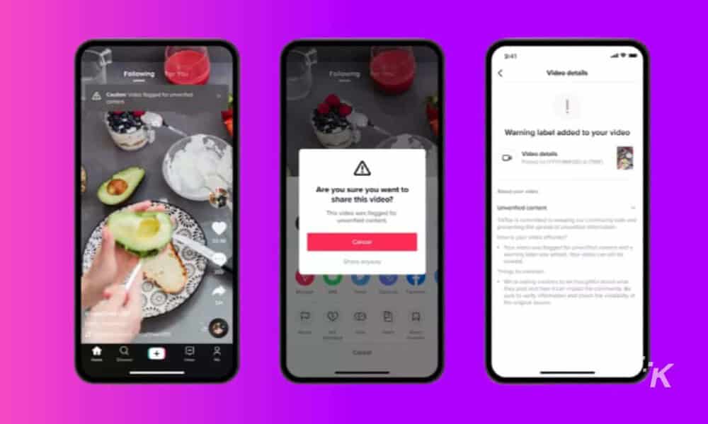 TikTok will now warn you of videos that contain misinformation