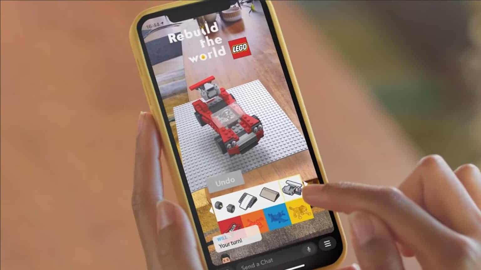 Snapchat's new lens that lets you build AR Lego sets
