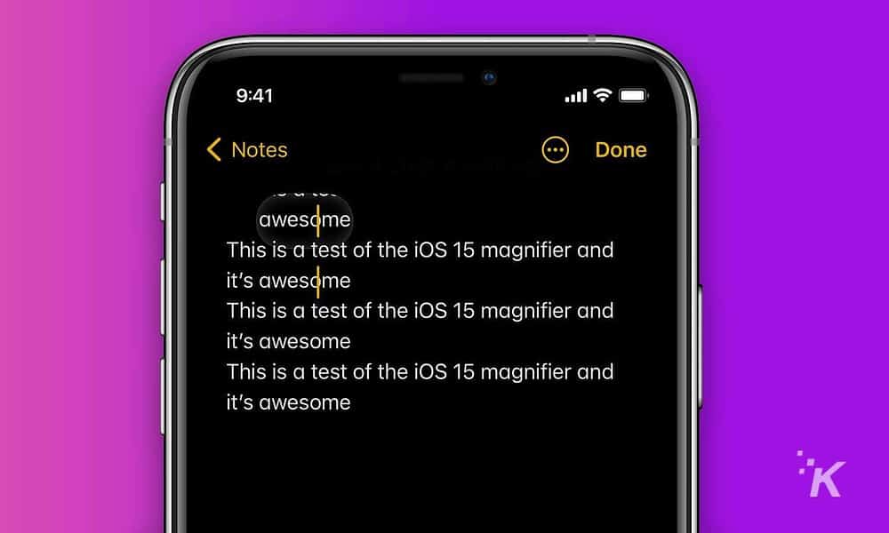 iOS 15 is bringing back the magnifying glass for selecting text