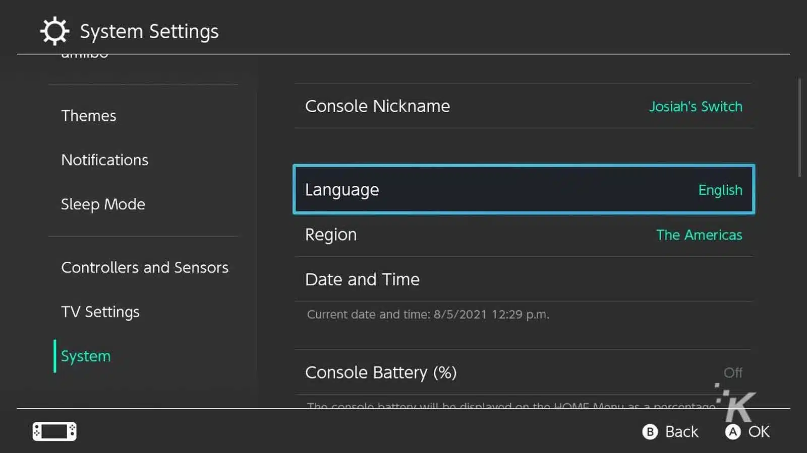 How to change the language on your Nintendo Switch