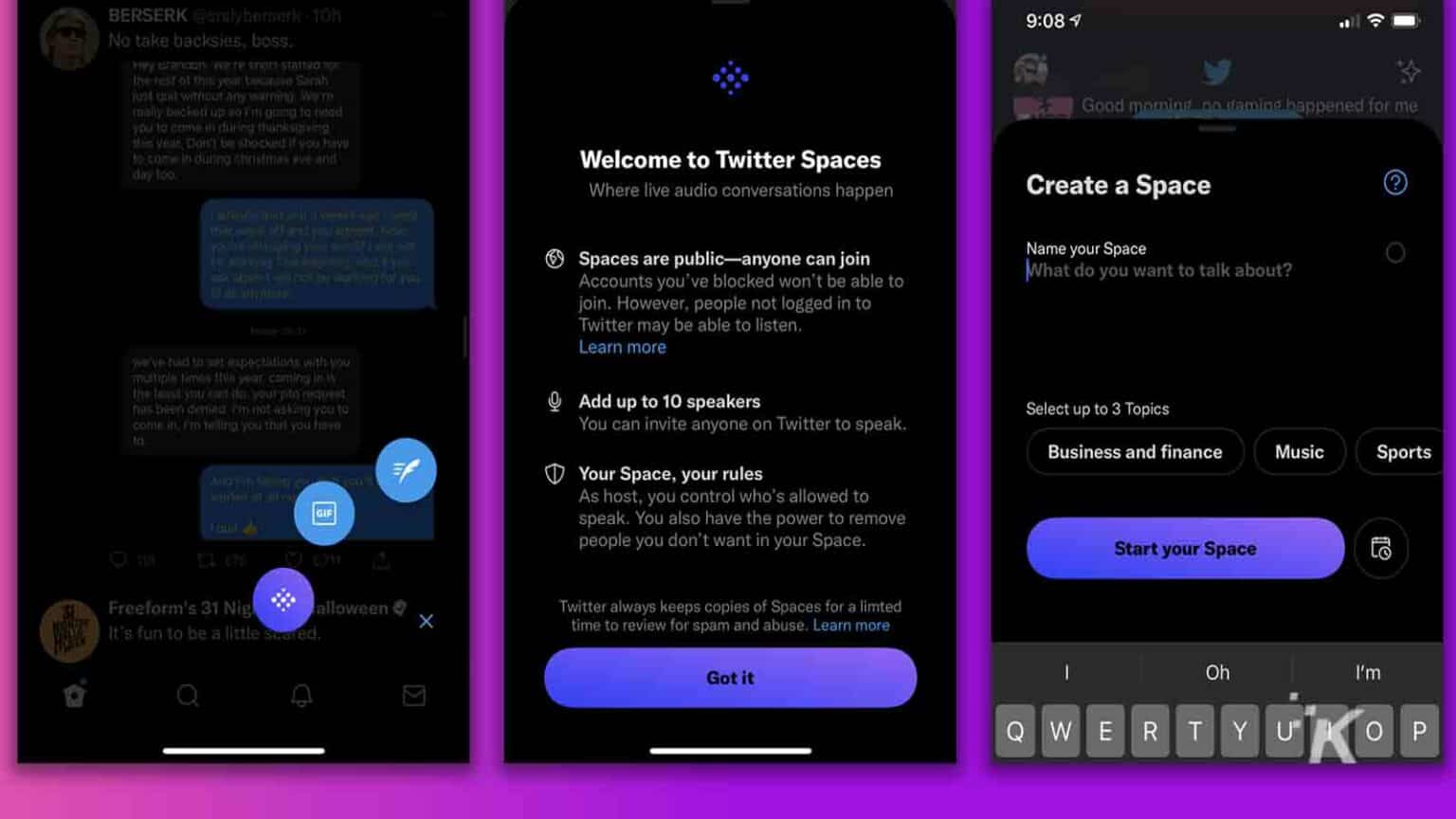 How to host a Twitter Space on iOS and Android