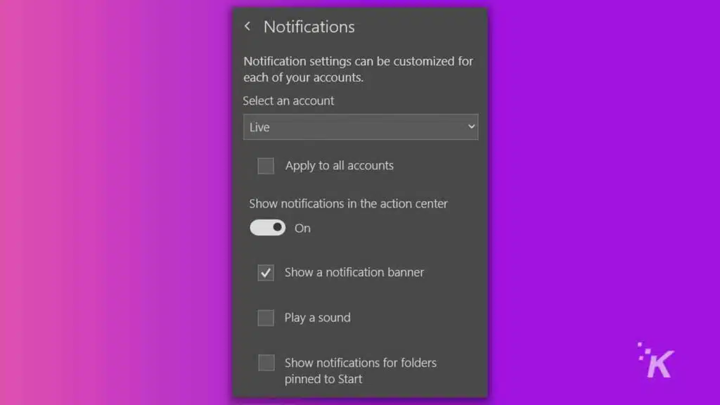 How to deactivate Mail app notifications in Windows 10