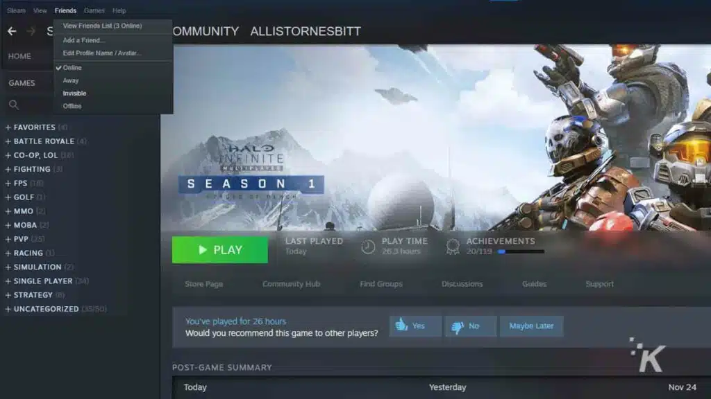 How to appear offline on Steam