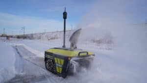 Snowbot is a robotic snowblower that does all the heavy lifting for you