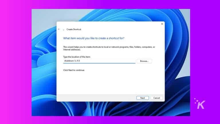 How to add a Shutdown Desktop shortcut in Windows 11