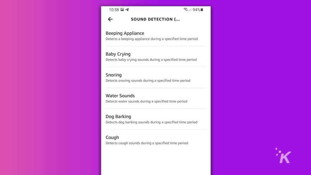 How to make Alexa listen for running water and beeping appliances