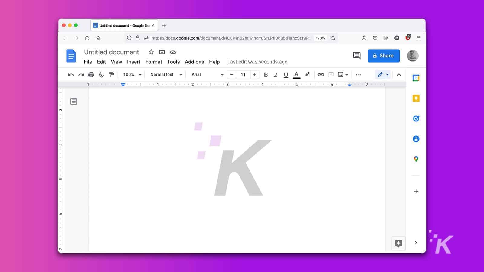 How to watermark a document in Google Docs