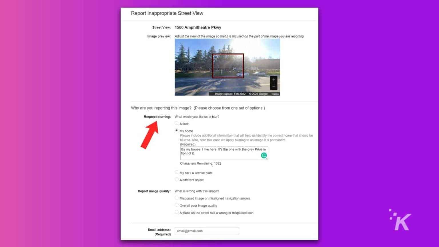 How to blur your house on Google Maps