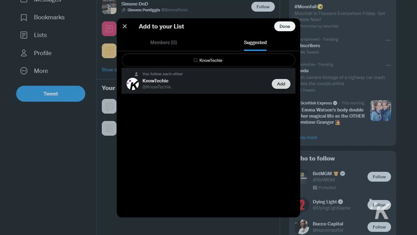 How to create a Twitter List