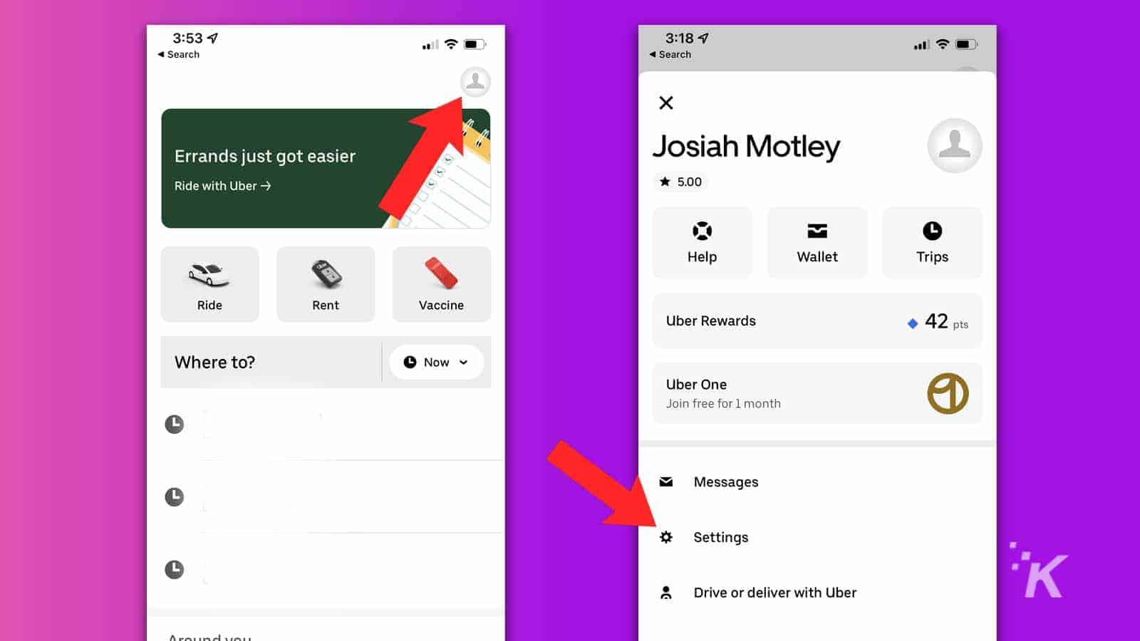 How to check your Uber passenger rating
