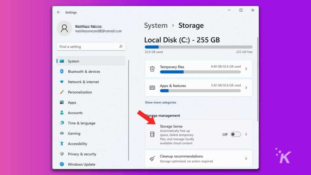How to automatically free up disk space in Windows 11