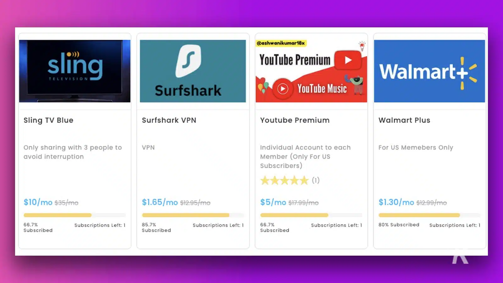 This site makes you money for sharing your streaming accounts