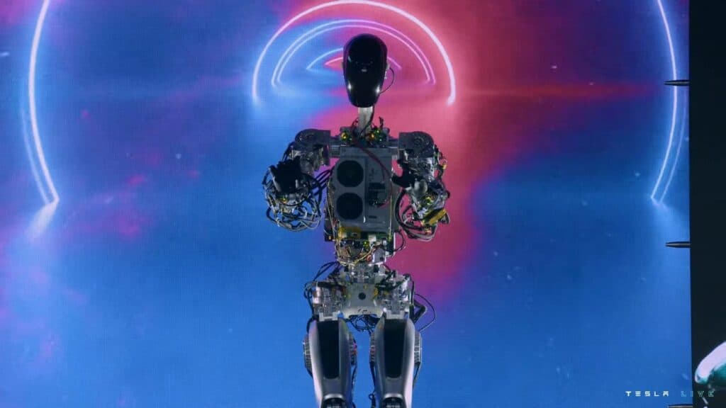 Tesla's Optimus humanoid robot prototype unveiled at AI Day
