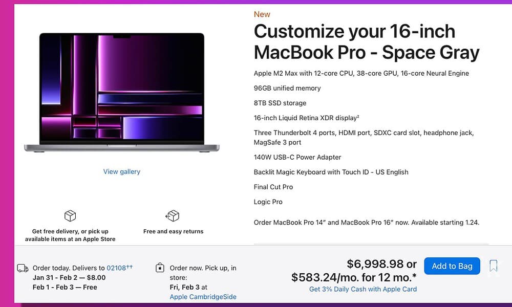 A decked-out M2 Max MacBook Pro costs a ridiculous $7K | KnowTechie