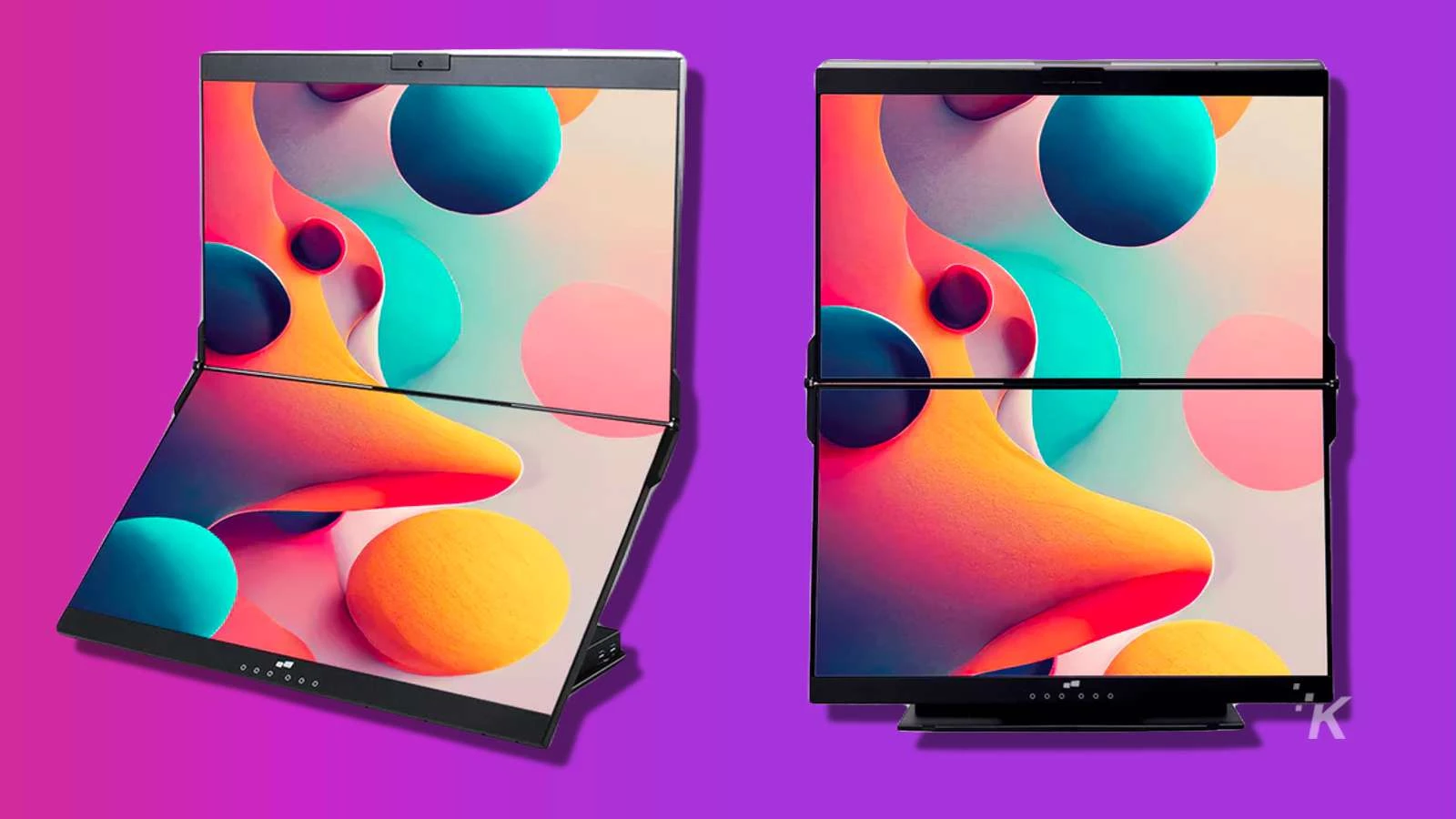 The Geminos monitor stacks 2 giant screens on top of each other ...