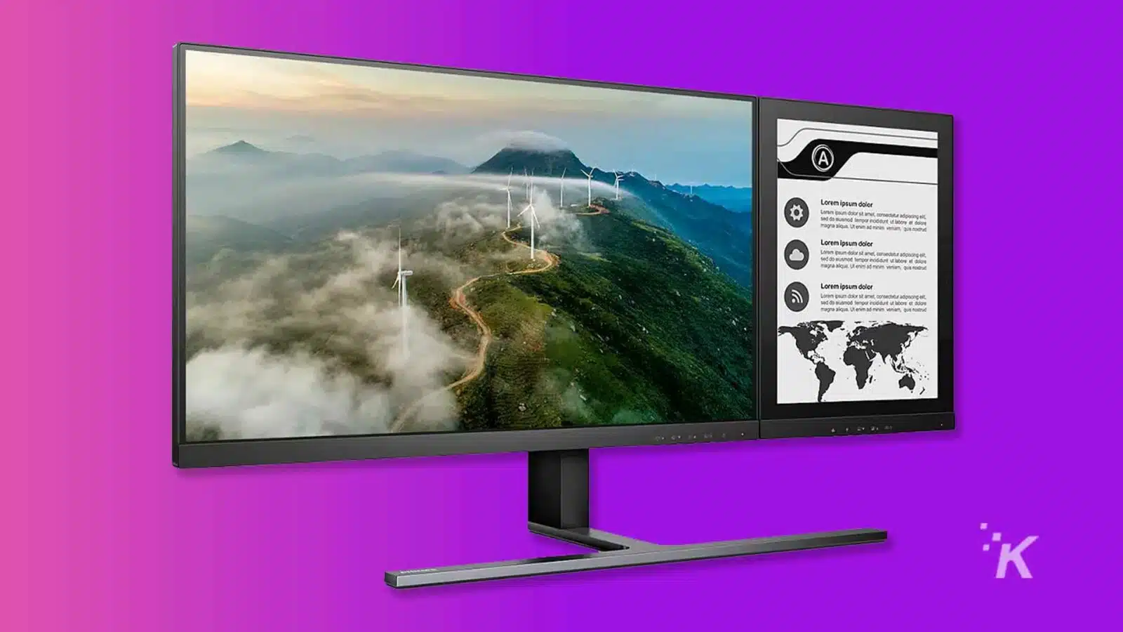 Philips unveils new dual monitor with an e-ink side-panel display ...