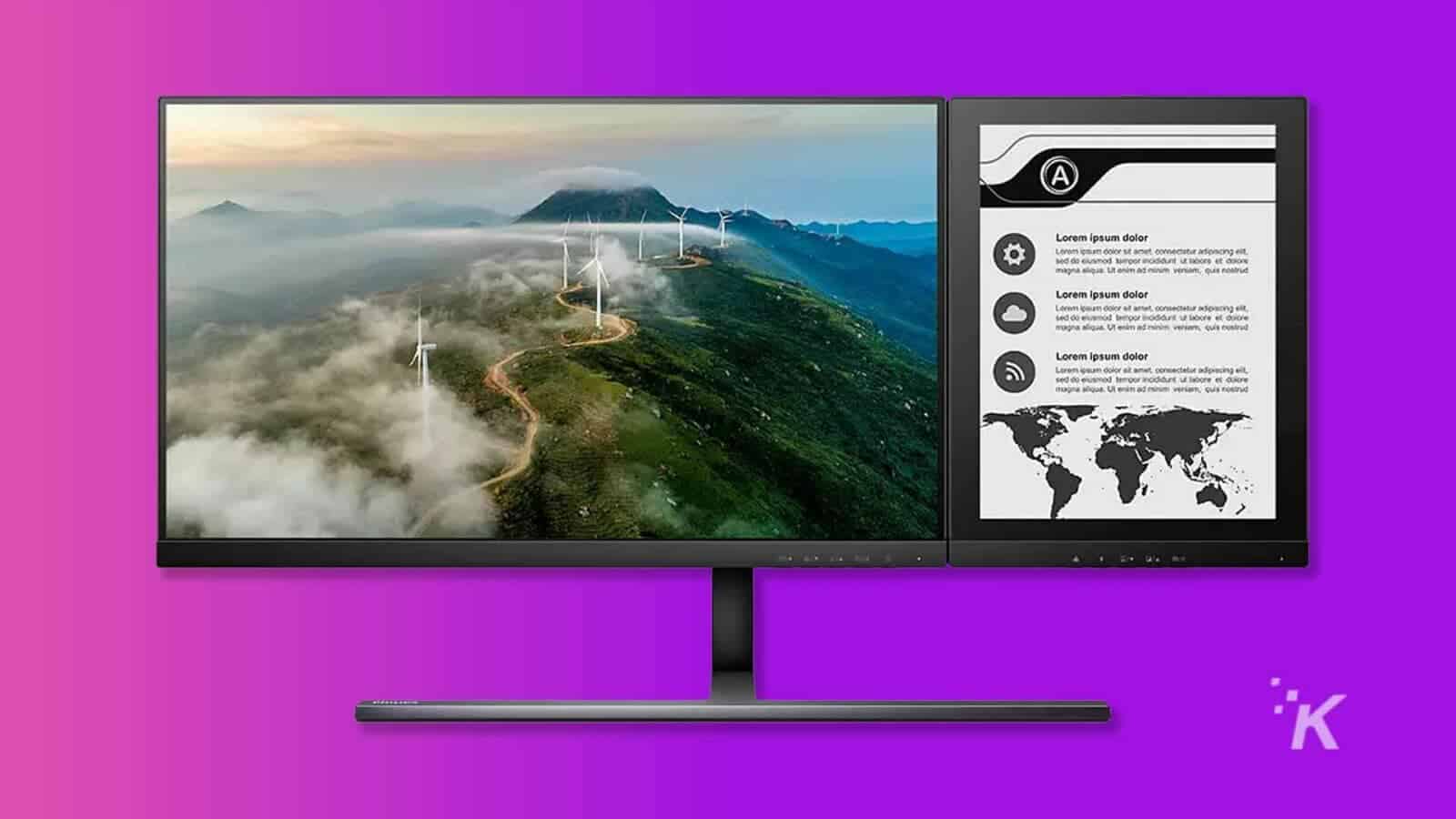 Philips unveils new dual monitor with an e-ink side-panel display ...