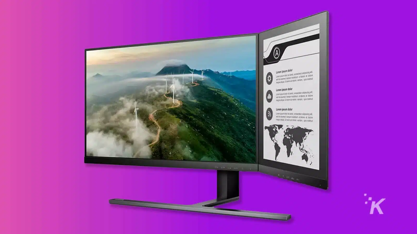 Philips unveils new dual monitor with an e-ink side-panel display ...